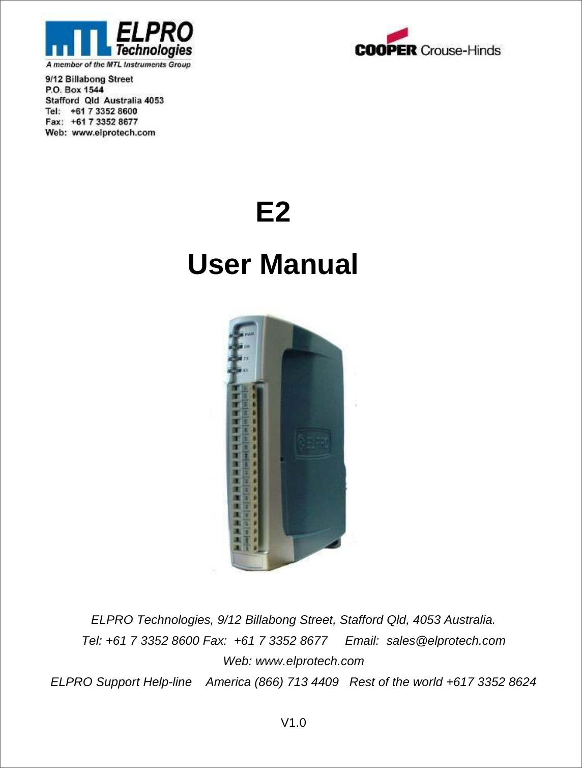 ELPRO Technologies E2900AA1 900 MHz FREQUENCY HOPPING SPREAD SPECTRUM ...