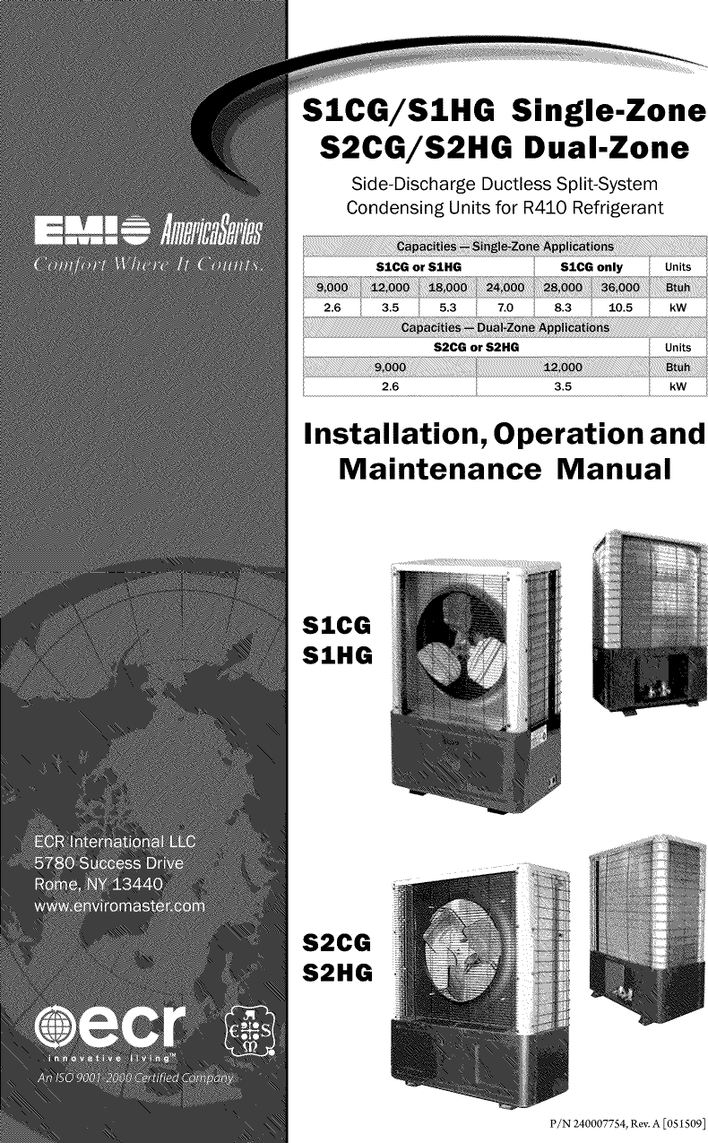 EMI Air Conditioner/heat Pump(outside Unit) Manual L1003136