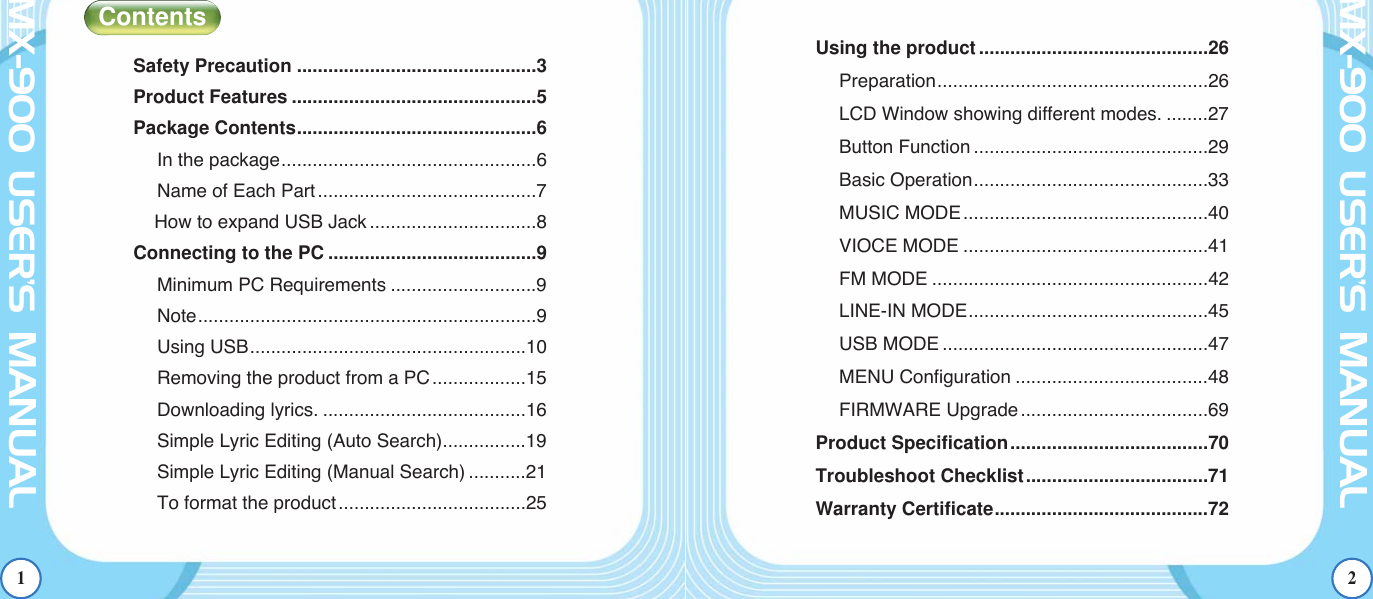 ENOX EMX-900 MP3 Player User Manual EMX 900 ENG