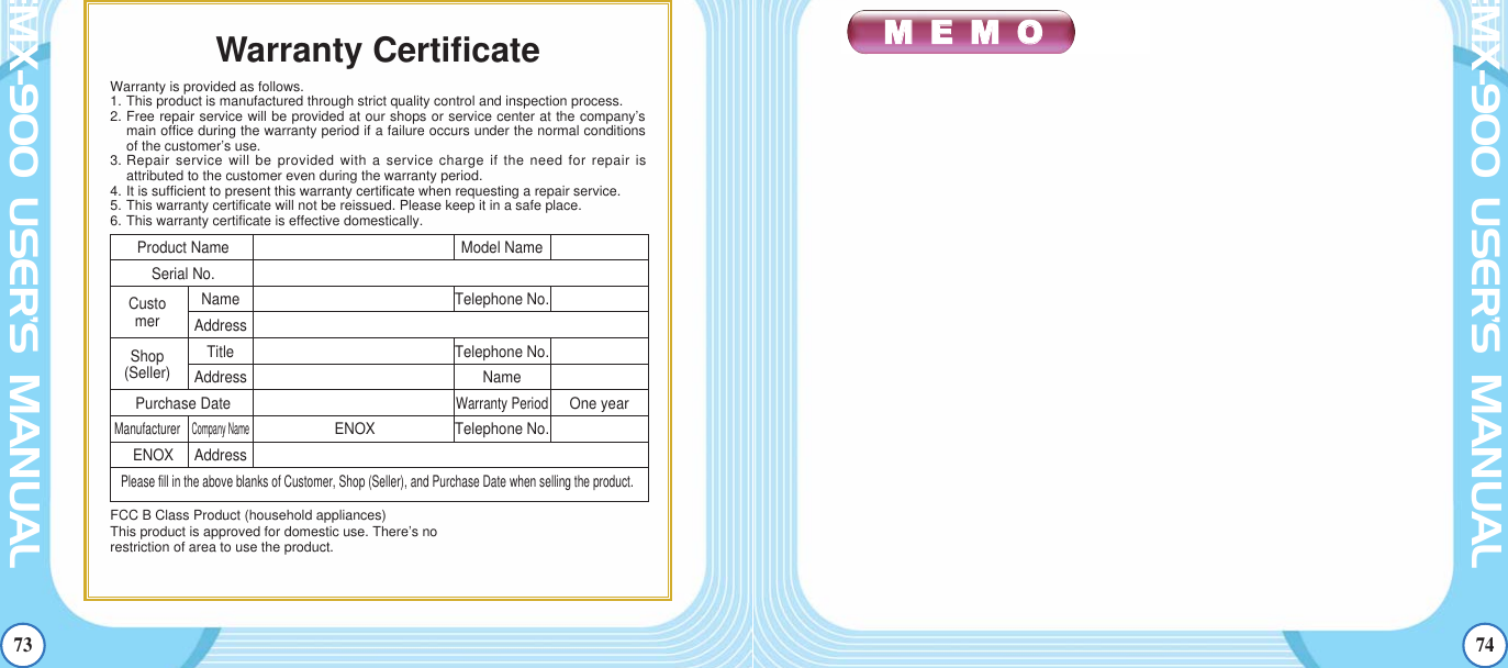 ENOX EMX-900 MP3 Player User Manual EMX 900 ENG