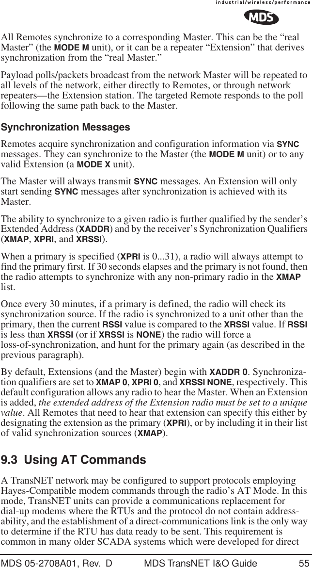 EQT MDS-AMP Midstream Radio System User Manual Rev 2