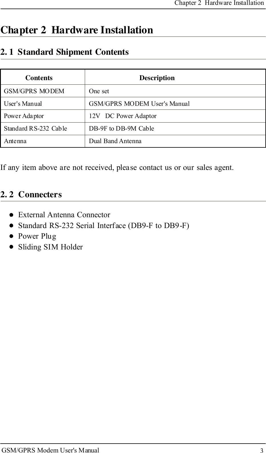 ETEK TECHNOLOGY TD-8013 GSM/GPRS MODEM User Manual