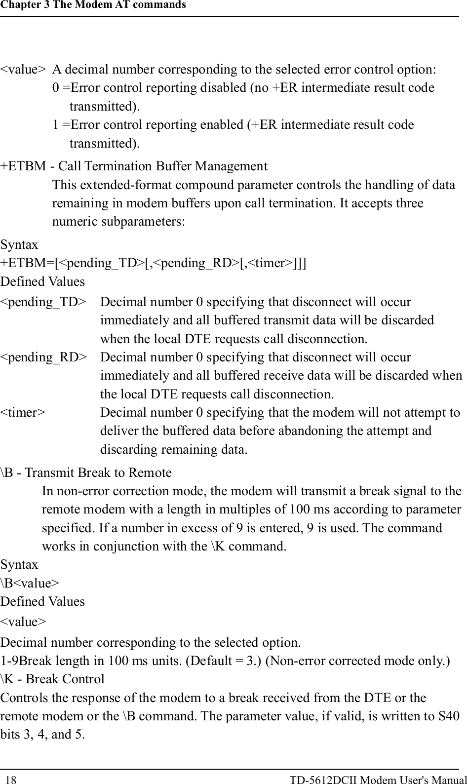 ETEK TECHNOLOGY TD5612DCII MODEM User Manual TD 56000III EN