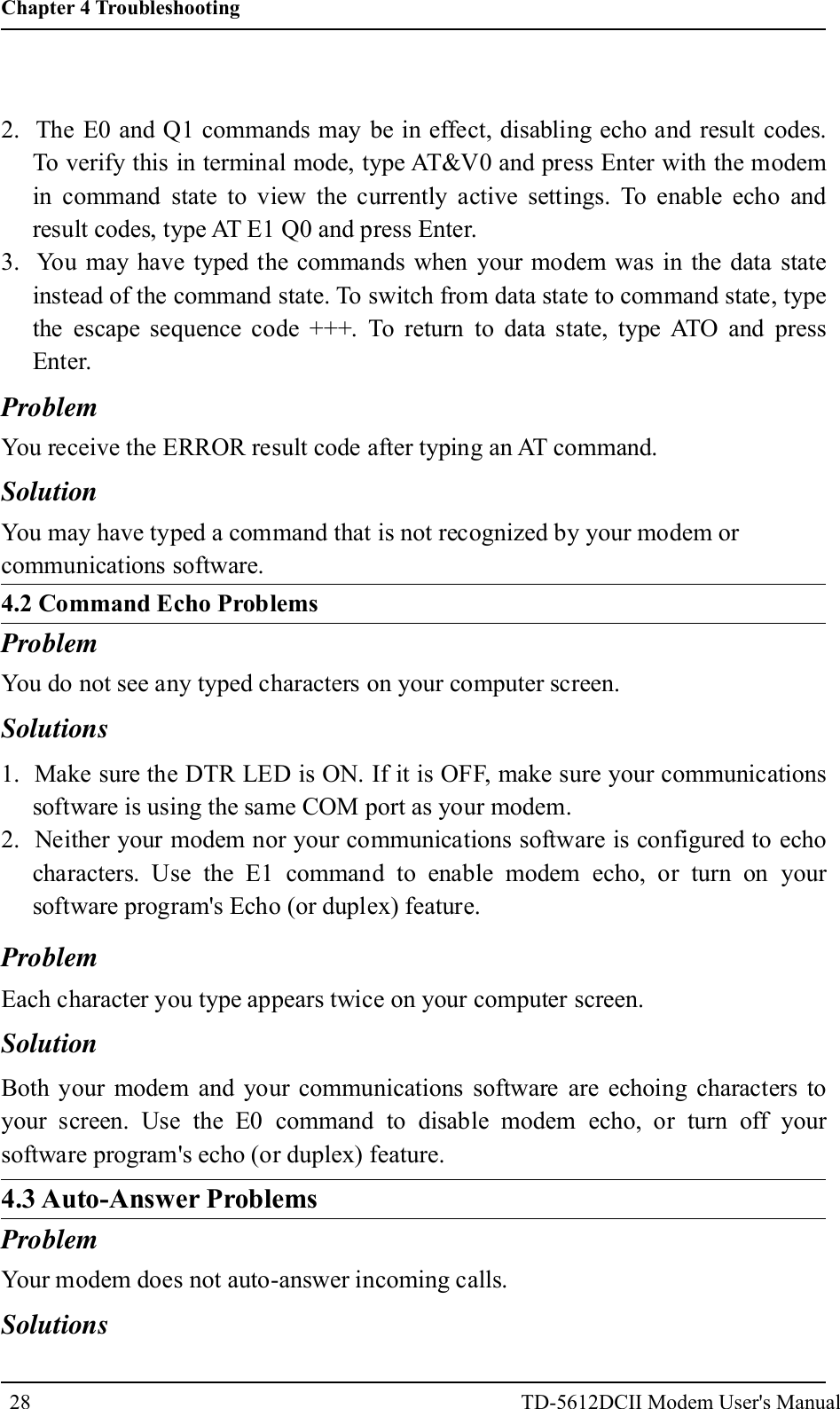 ETEK TECHNOLOGY TD5612DCII MODEM User Manual TD 56000III EN