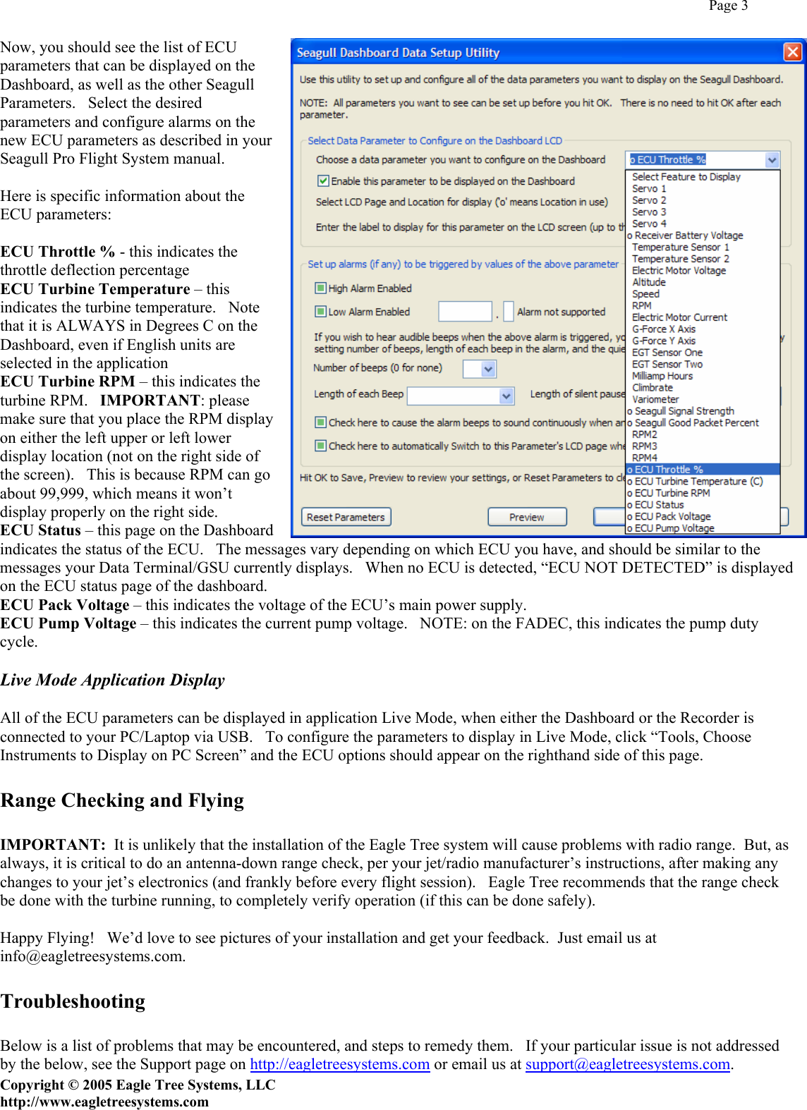 Eagle Tree Systems Ecu Jetcat Users Manual Interface