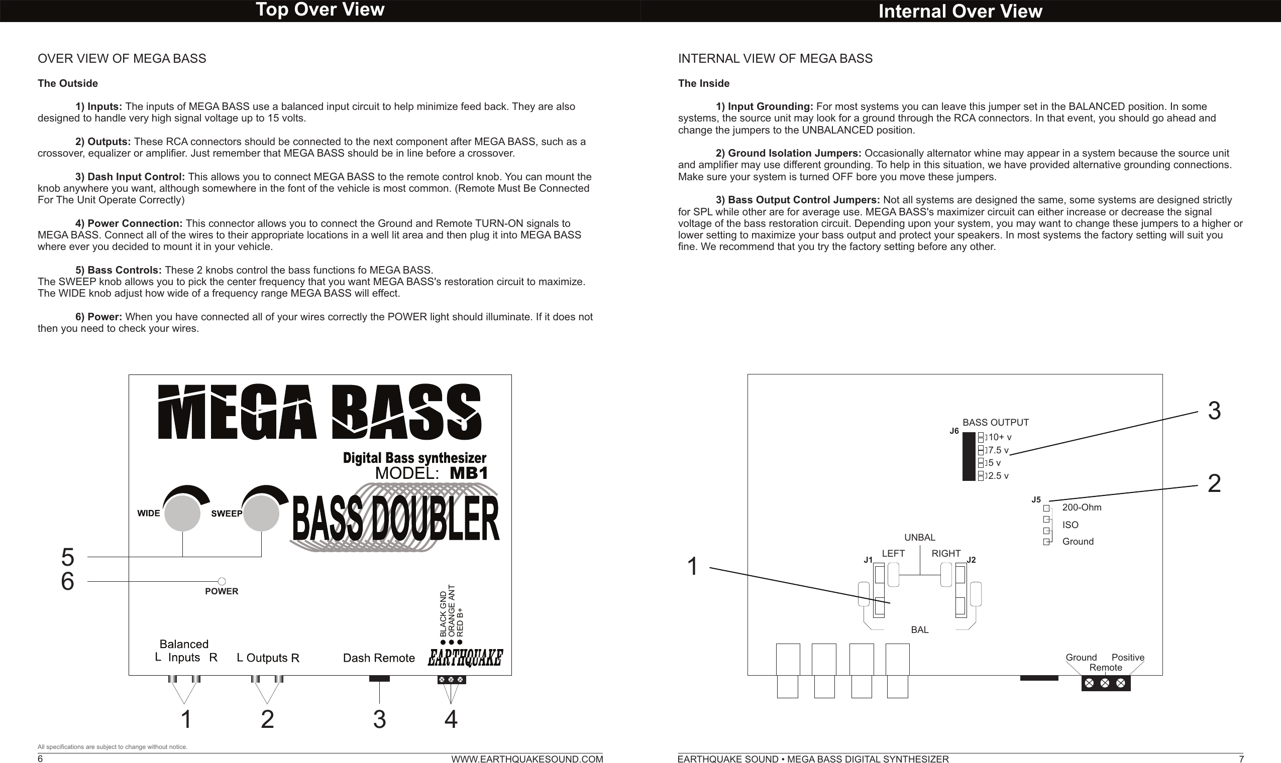 Earthquake Sound Mb1 Users Manual MB1_manual