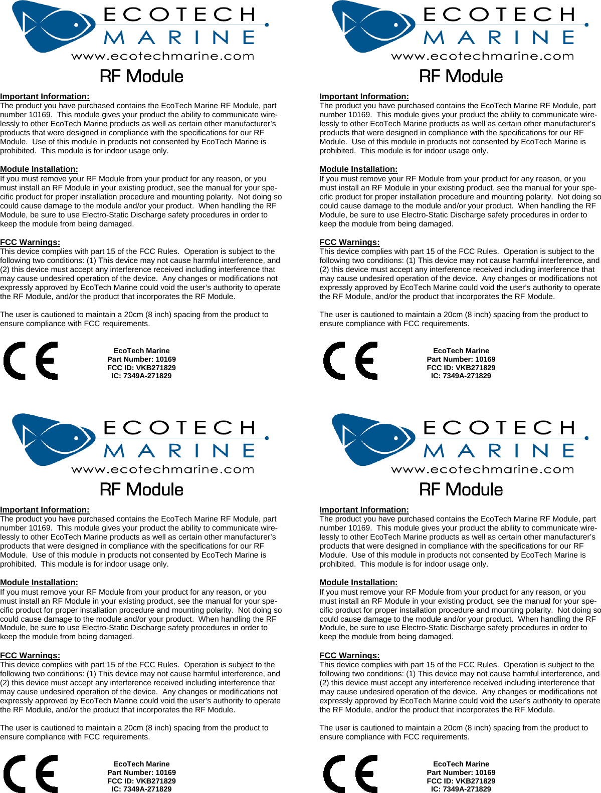 EcoTech Marine 271829 10169 User Manual x