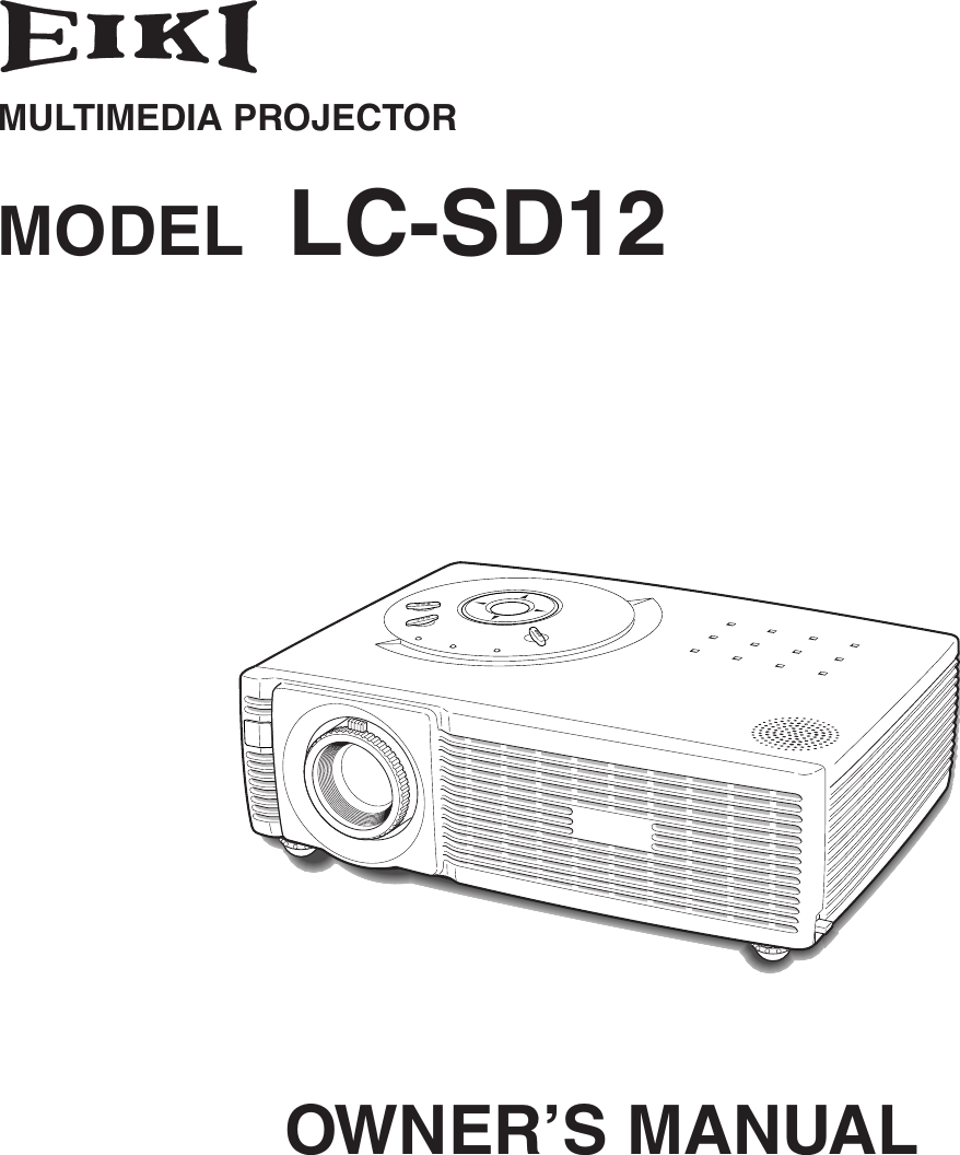 Eiki Lc Sd12 Users Manual SD12(English)