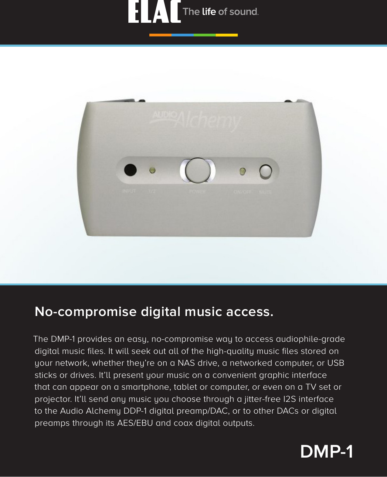 Elac Alchemy Dmp 1 Sell Sheet User Manual