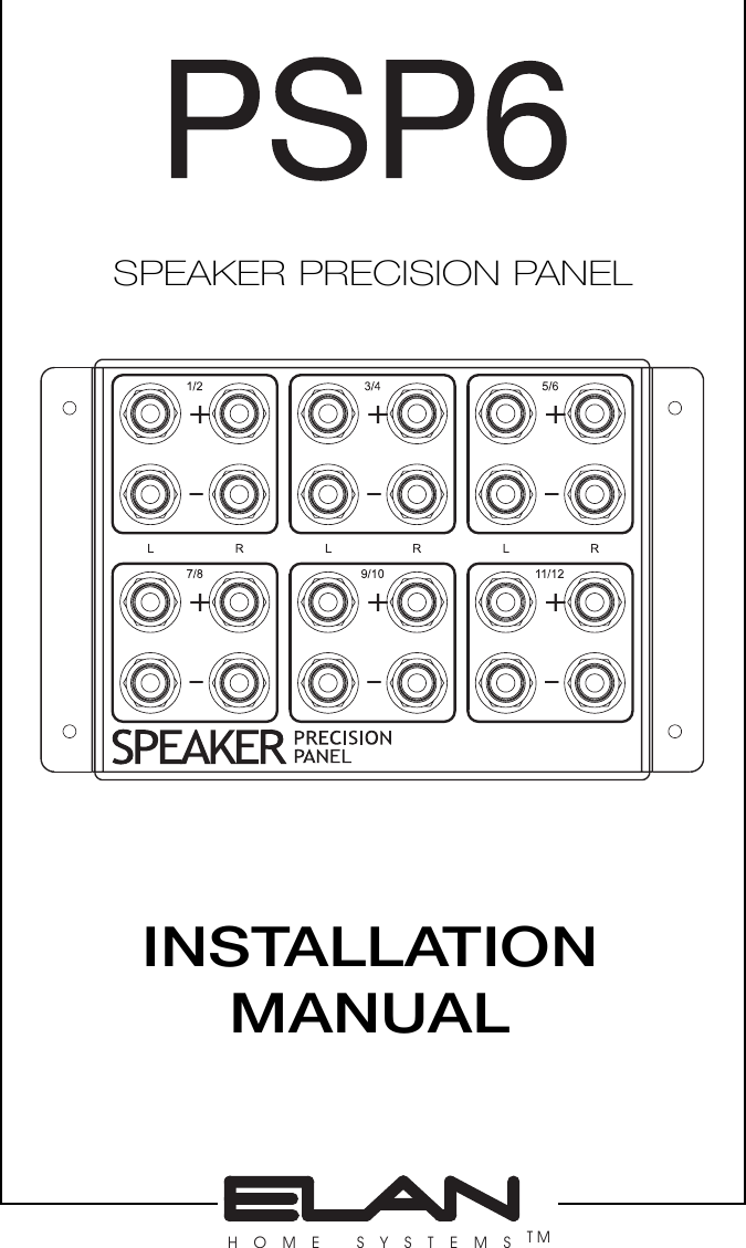 Elan Home Systems Psp6 Users Manual