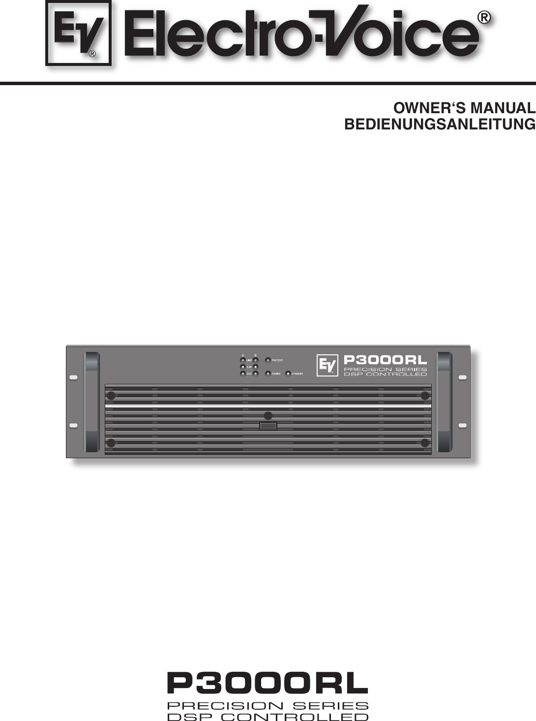 Electro Voice P3000Rl Users Manual E