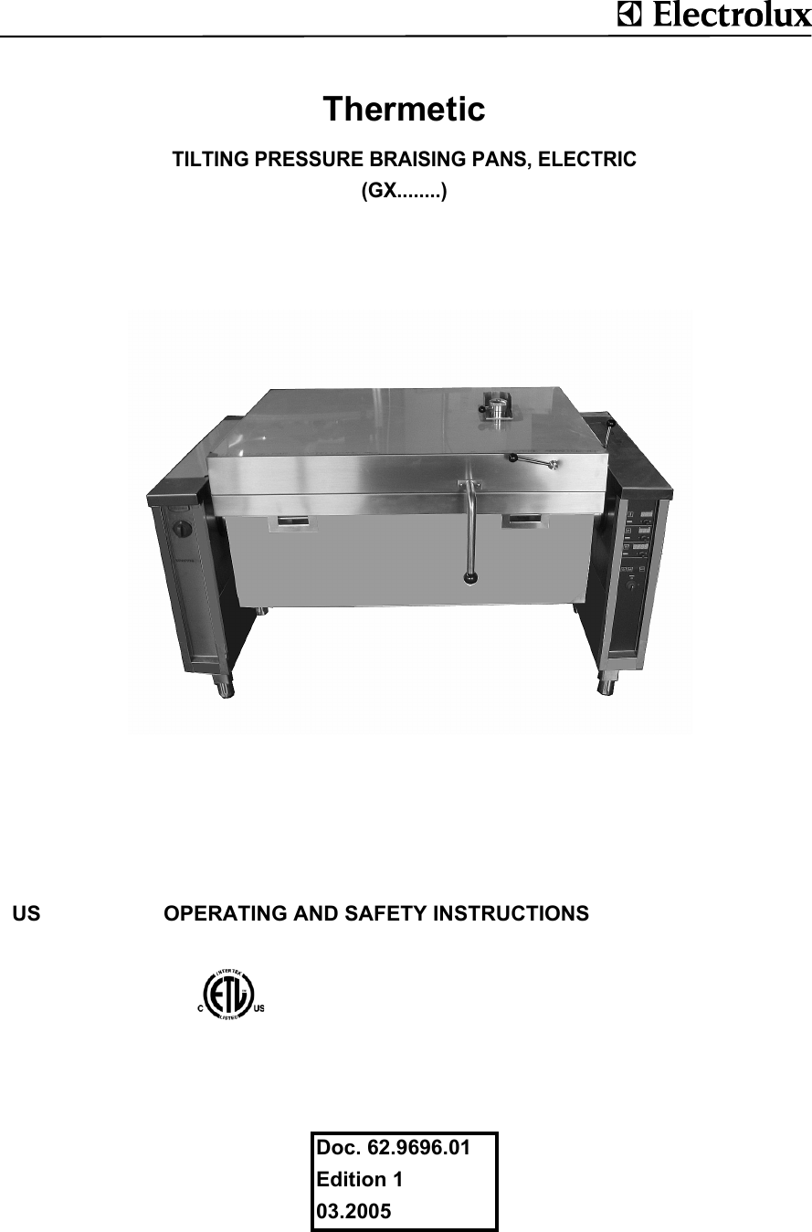 Electrolux 9Chg583299 Users Manual 62 9696.01