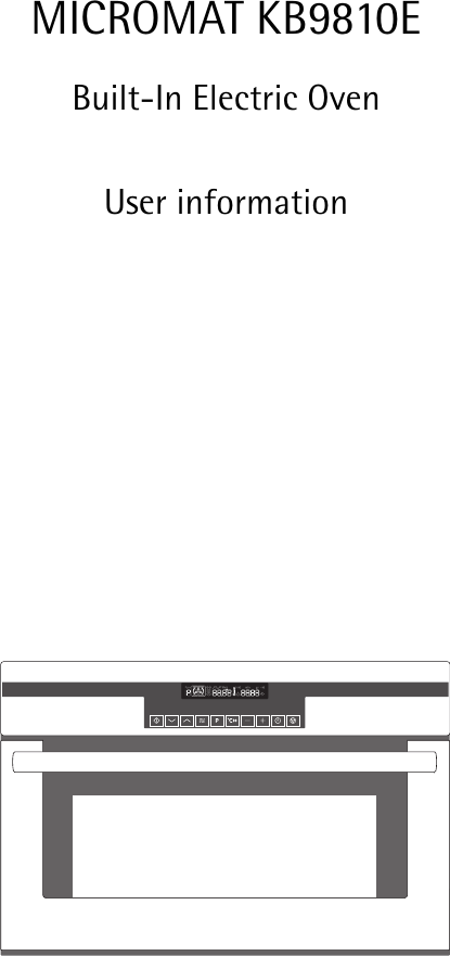 Electrolux Micromat Kb9810E Users Manual R03_KB9810E_EU_Compact_R5.bk