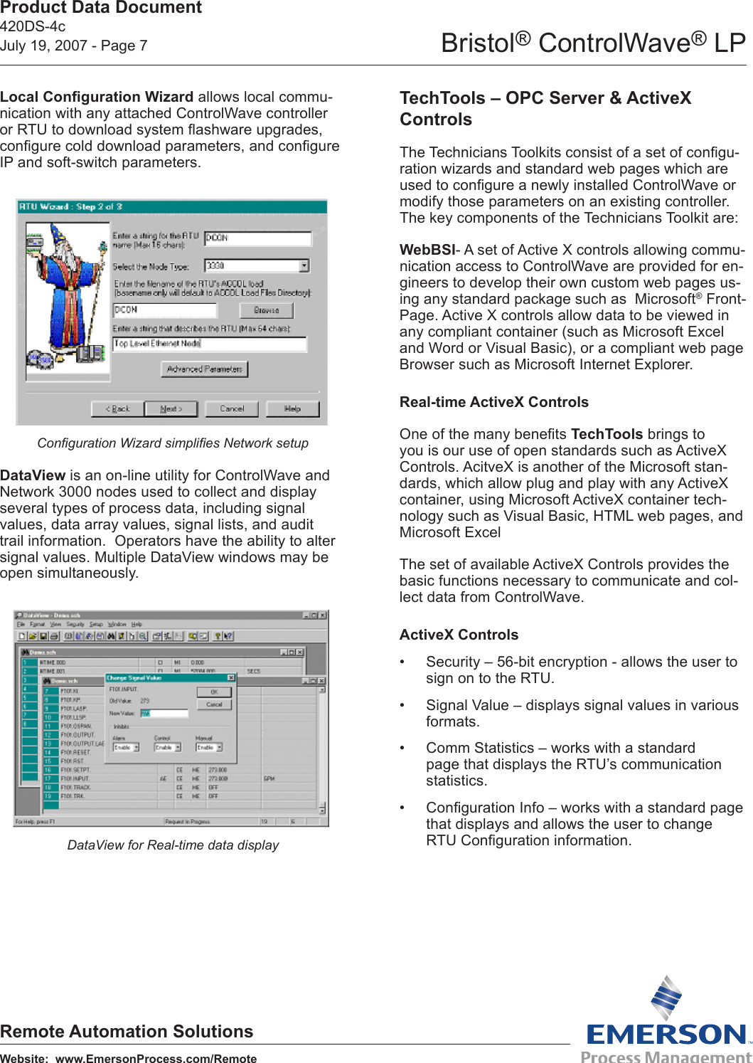 Emerson Process Management Bristol Controlwave Lp Users Manual