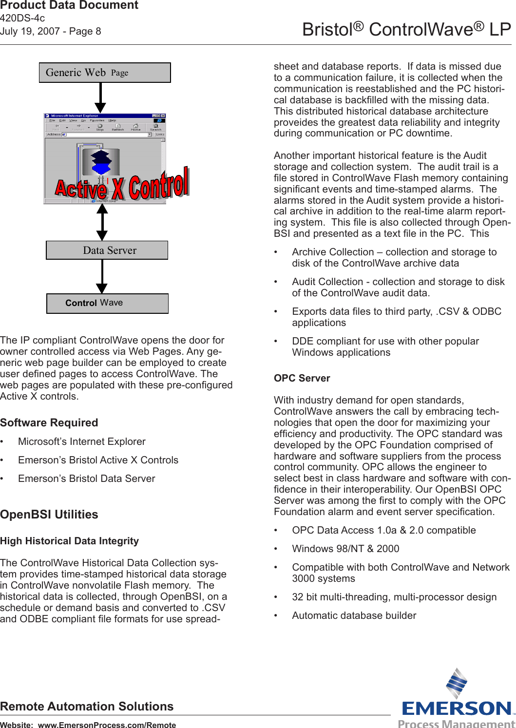 Emerson Process Management Bristol Controlwave Lp Users Manual