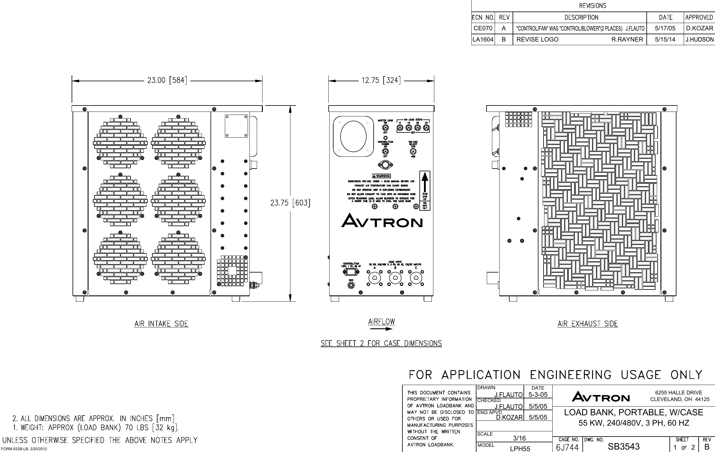Emerson 25 75 Kw Single Phase Lph Series Load Bank Diagrams And Drawings