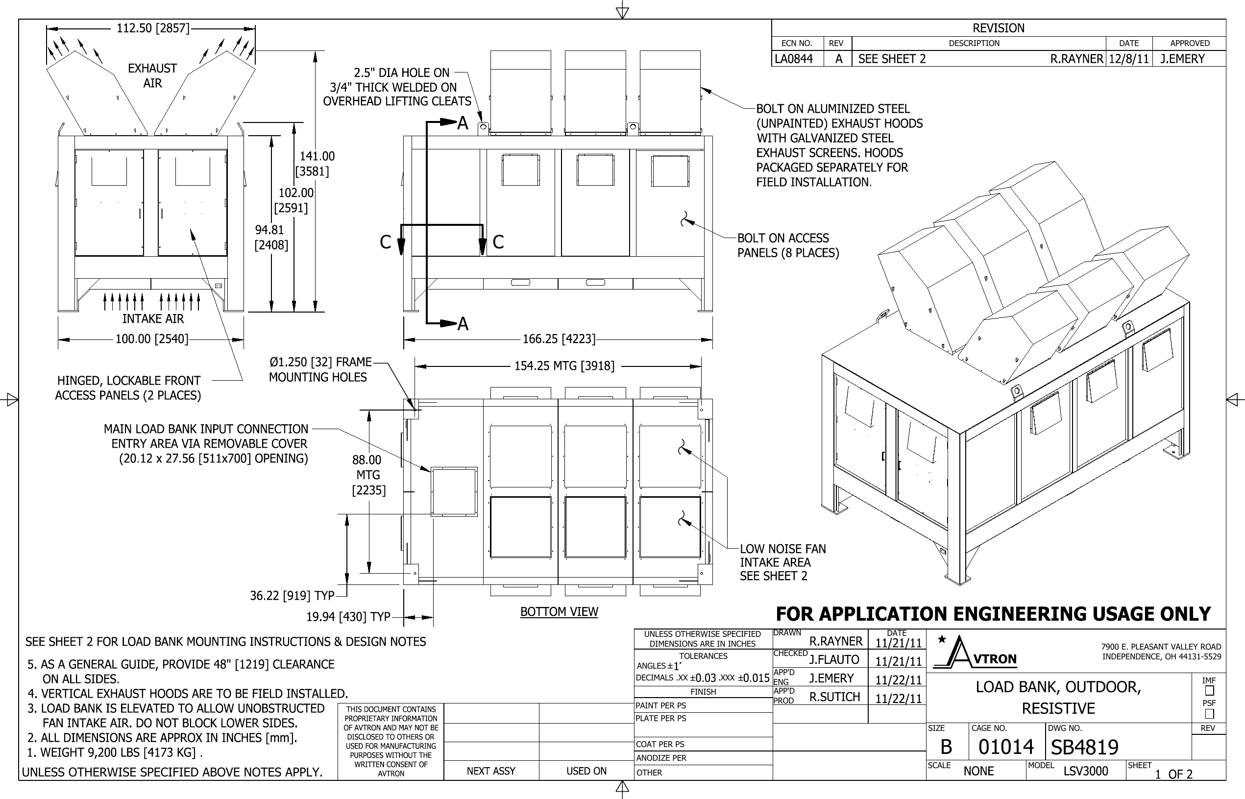 Emerson 3000 4600 Kw Lsv Load Bank Diagrams And Drawings
