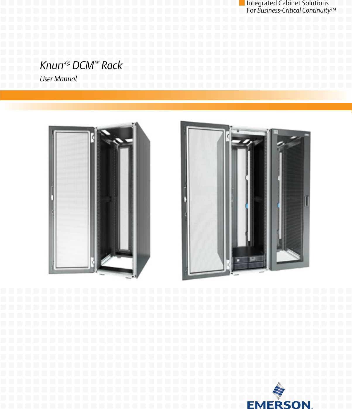 Emerson Dcm Modular Data Center Racks And Enclosures Users Manual