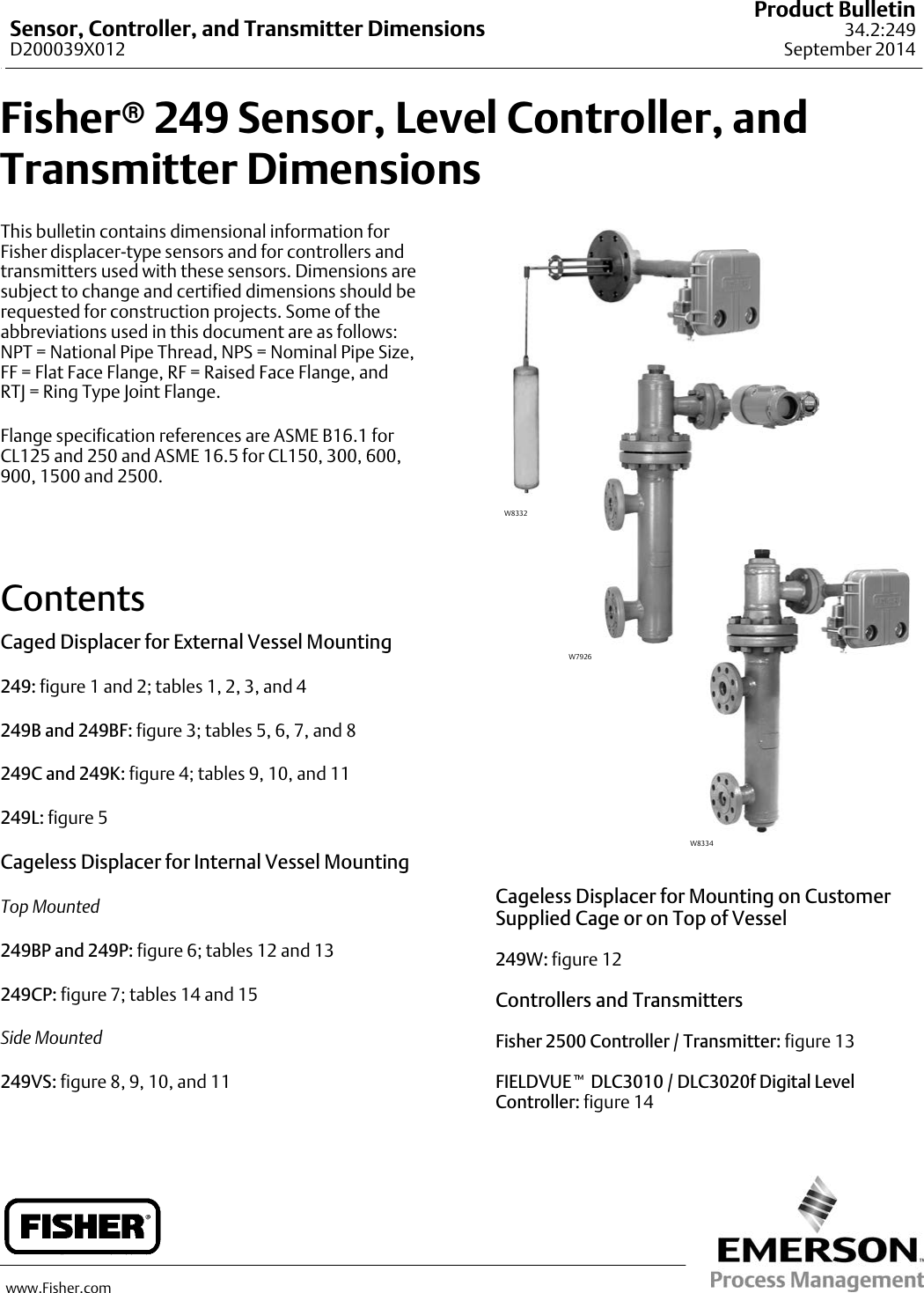 Emerson Fisher 2500 Data Sheet D200039X012_Sep14_AQ