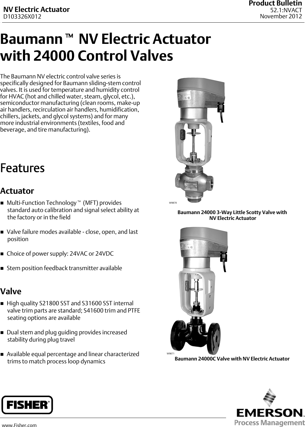 Emerson Nv Electric Actuator Data Sheet