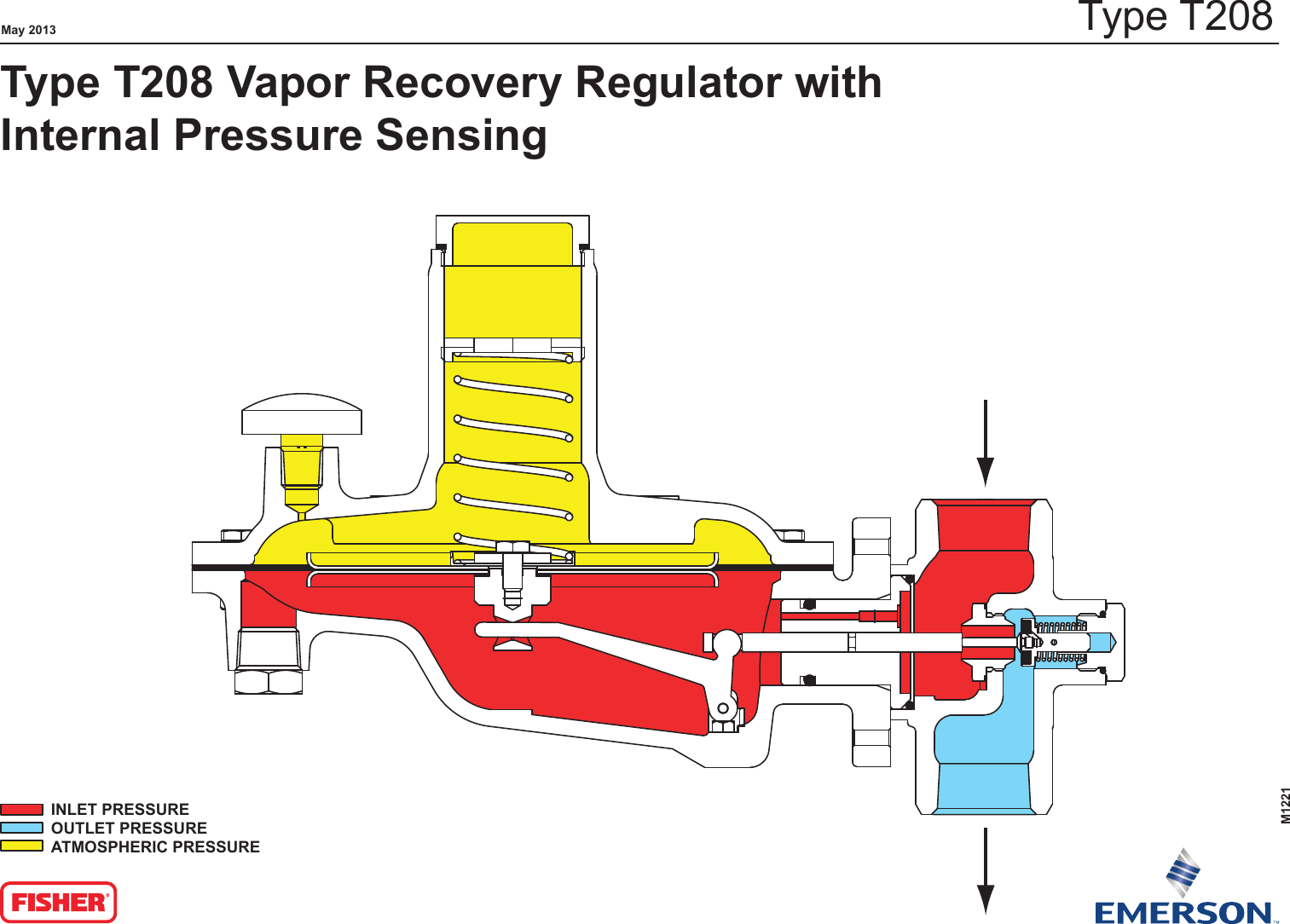 Emerson T208 Series Tank Blanketing Vapor Recovery Regulators Drawings ...
