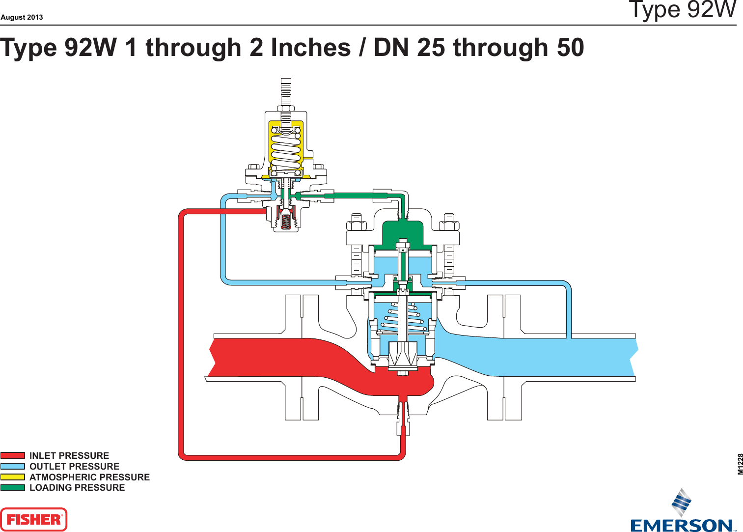 Emerson Type 92W Pressure Reducing Regulator Drawings And Schematics ...