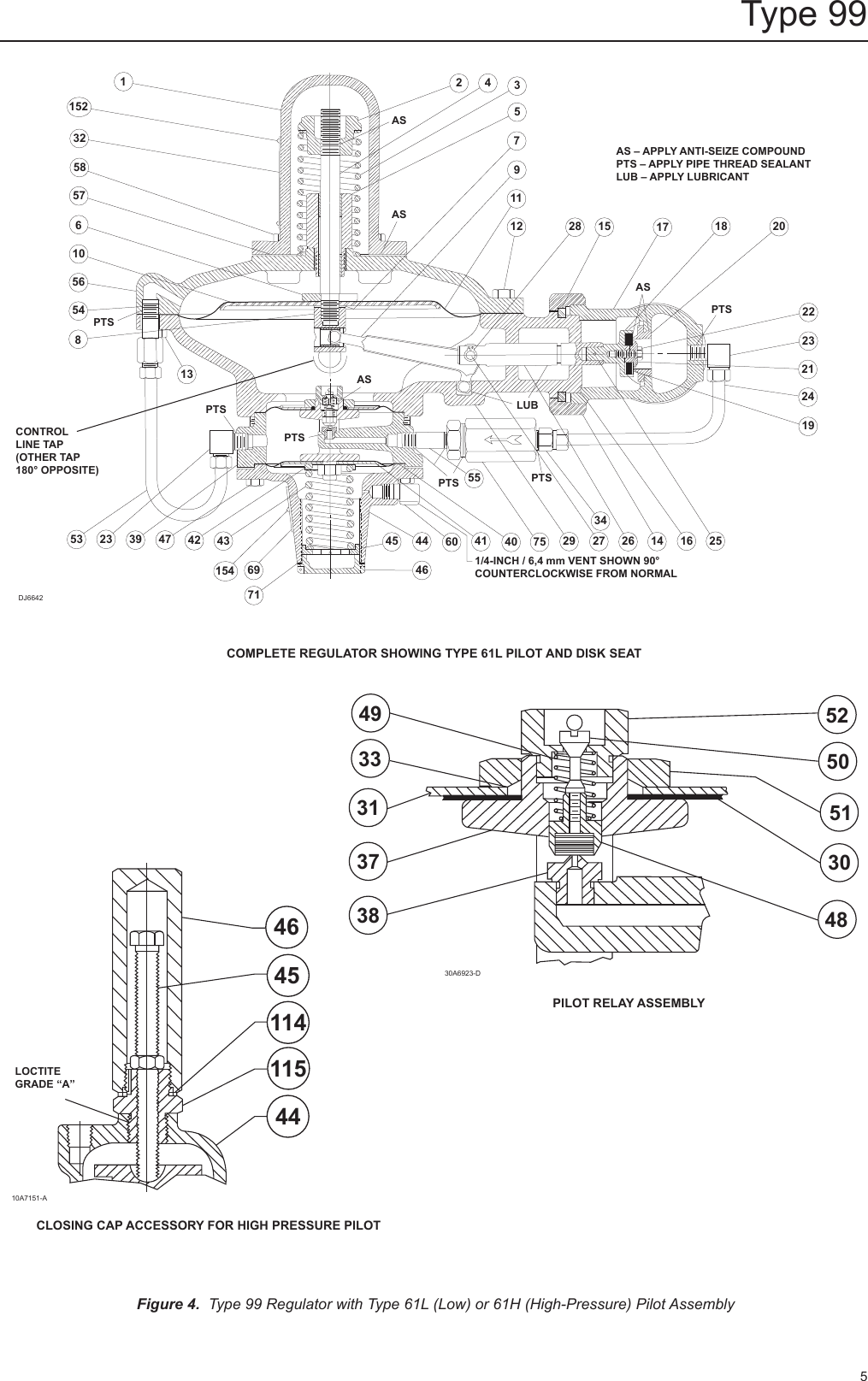 Emerson Type 99 Pressure Reducing Regulator Installation Guide
