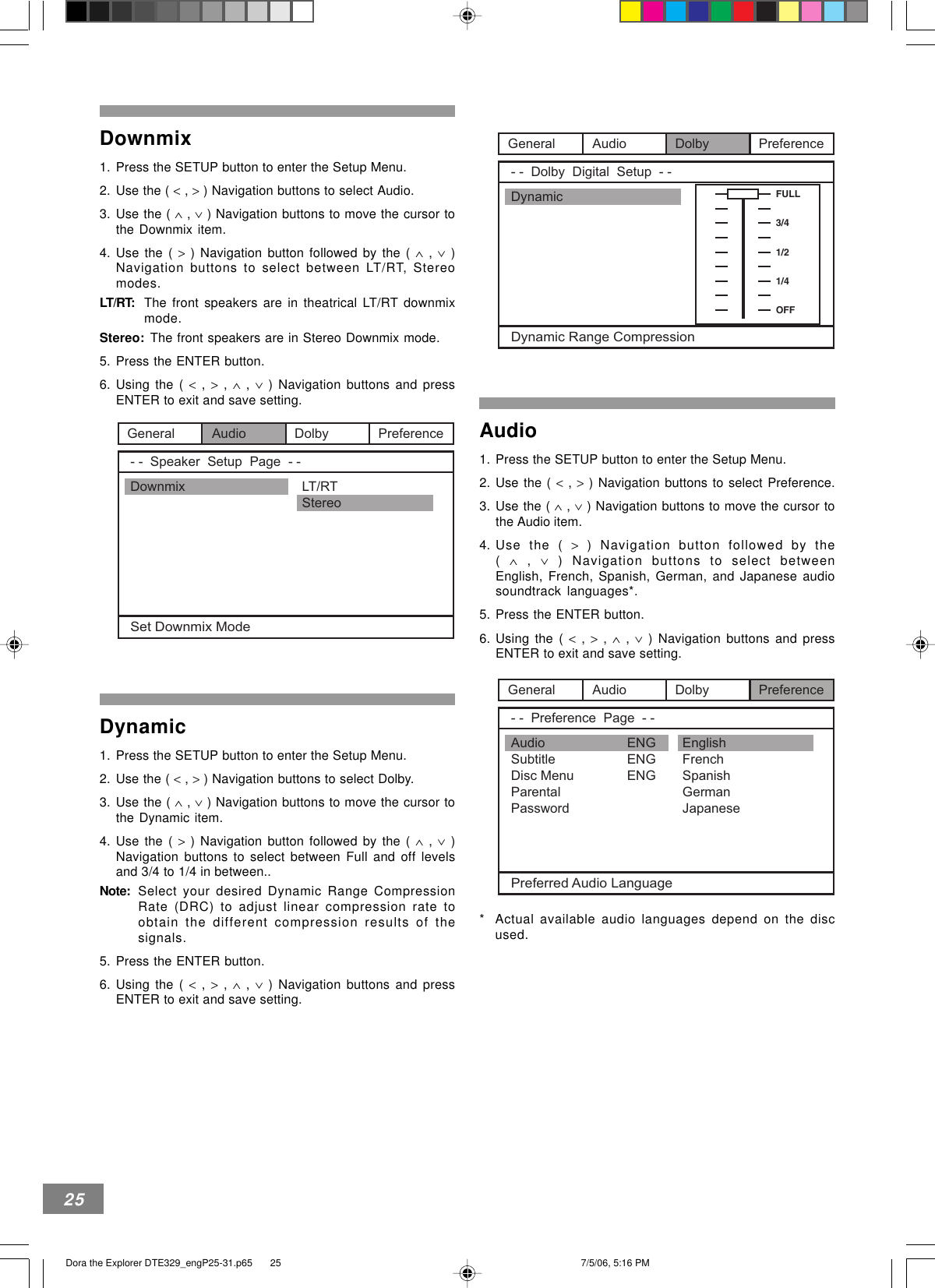 Emerson Dora The Explorer DTE329_engP25 31.p65 File