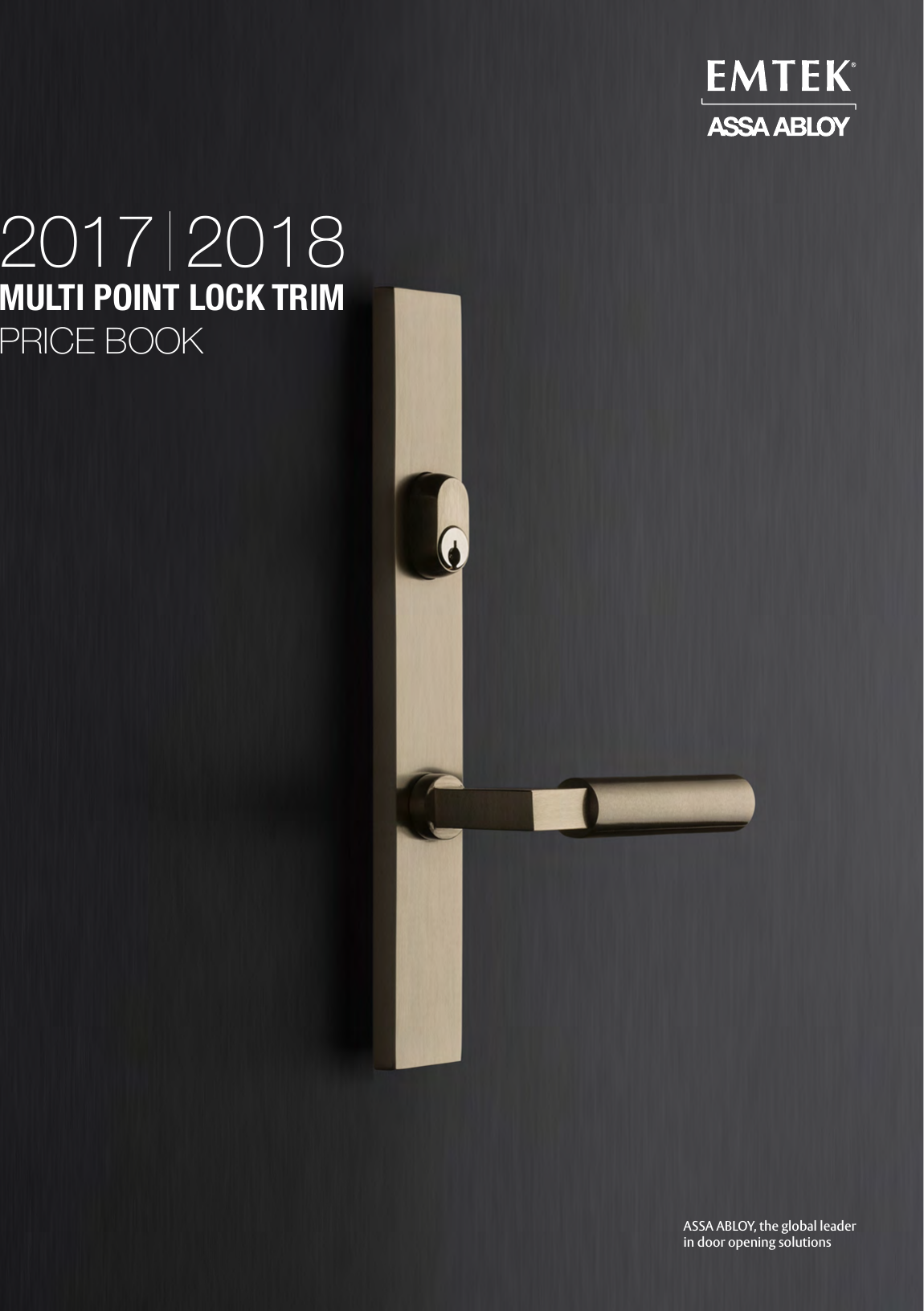 Emtek 2018 Multi Point Lock Trim Price Book