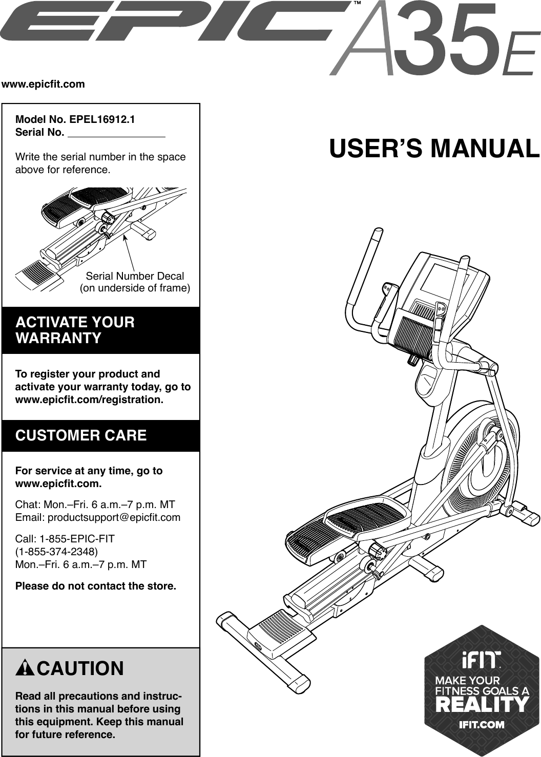 Epic Epel169121 Owners Manual