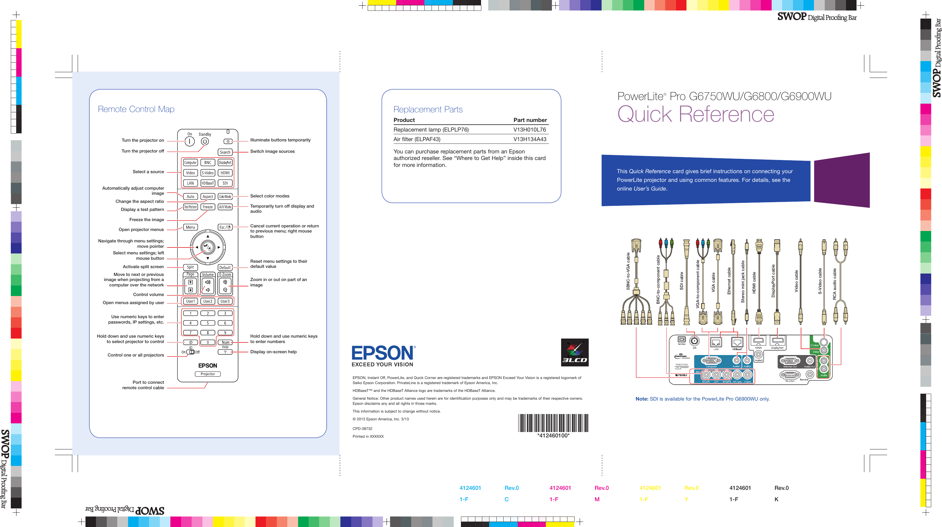 Epson Powerlite Pro G6750Wu Wuxga 3Lcd Projector With Standard Lens ...