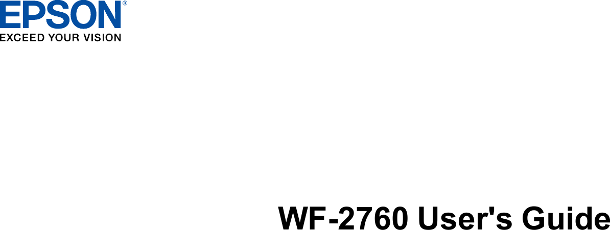Epson User's Guide WF 2760 Manual Cpd51272