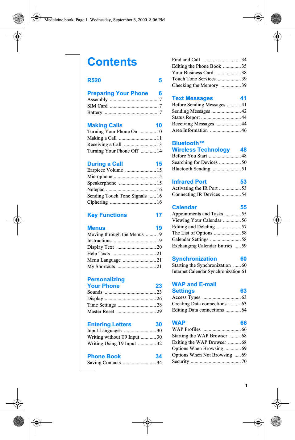 Ericsson Mobile Communications 1130101-BV Licensed Portable User Manual ...