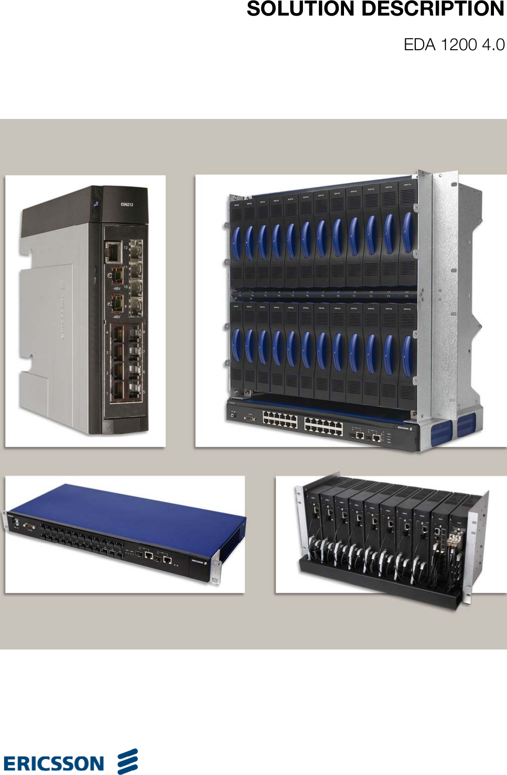Ericsson EDA 1200 4.0 Solution Description For User Manual To The ...
