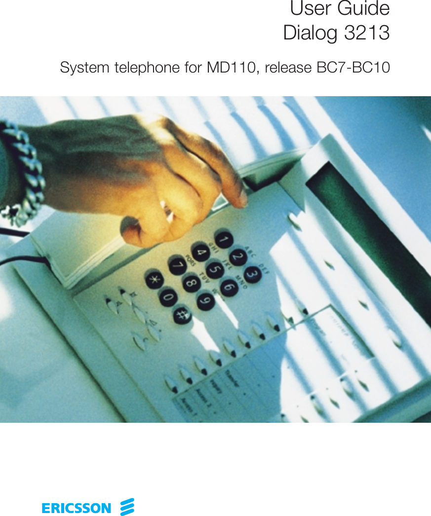 Ericsson Dialog 3213 Users Manual User Guide