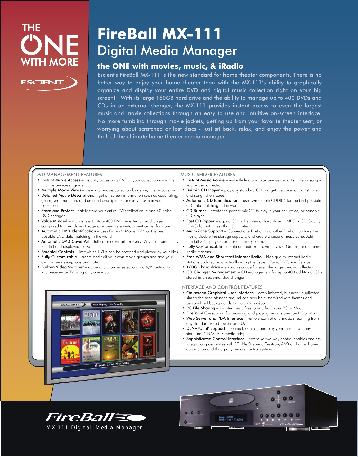 Escient Fireball Mx 111 Users Manual