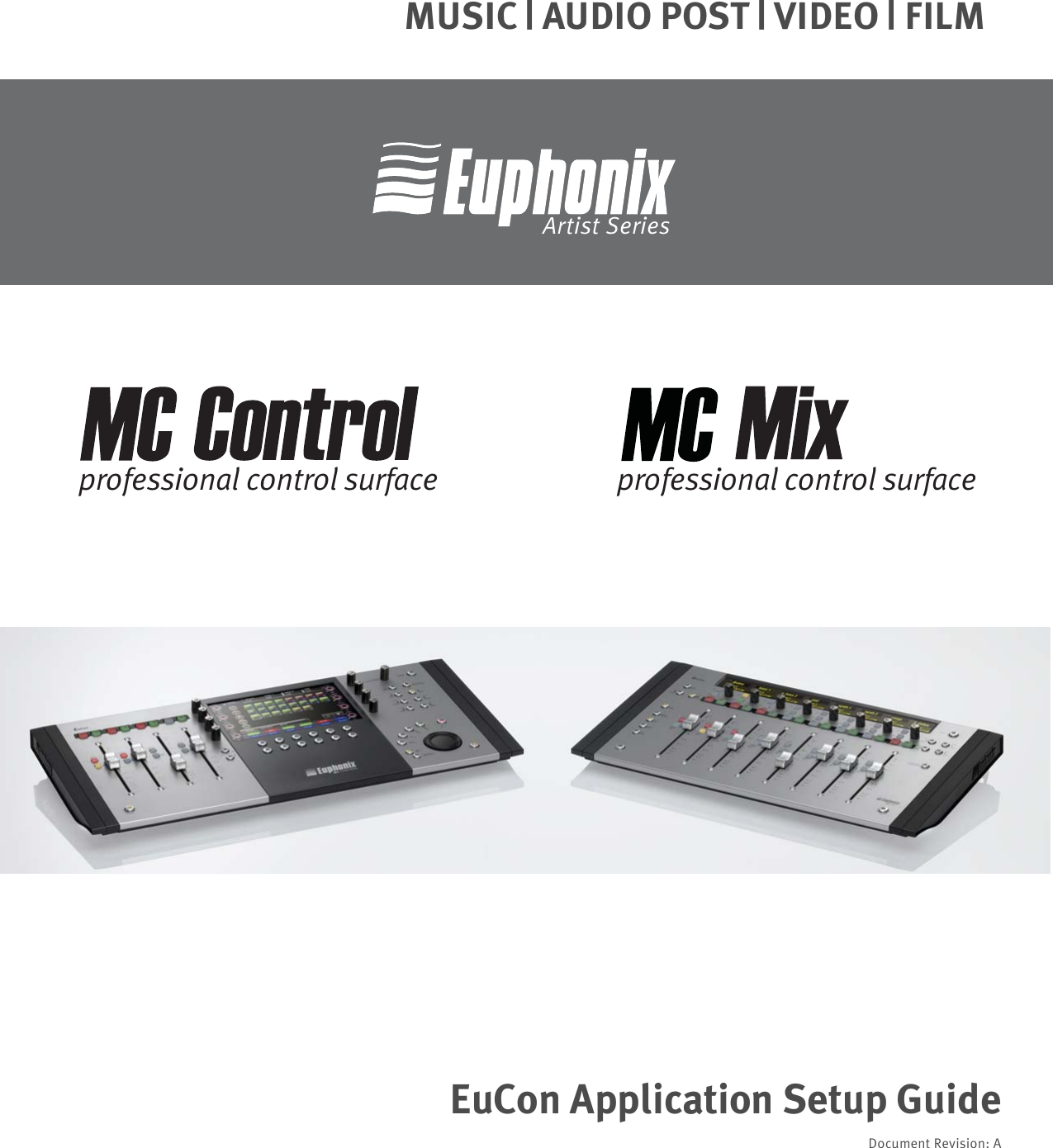 Euphonix Video Game Controller Mc Control Users Manual S5 Digital Audio Mixing System Operation