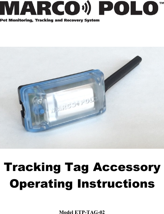 Eureka Technology Partners MPT-201 Tracking Tag User Manual