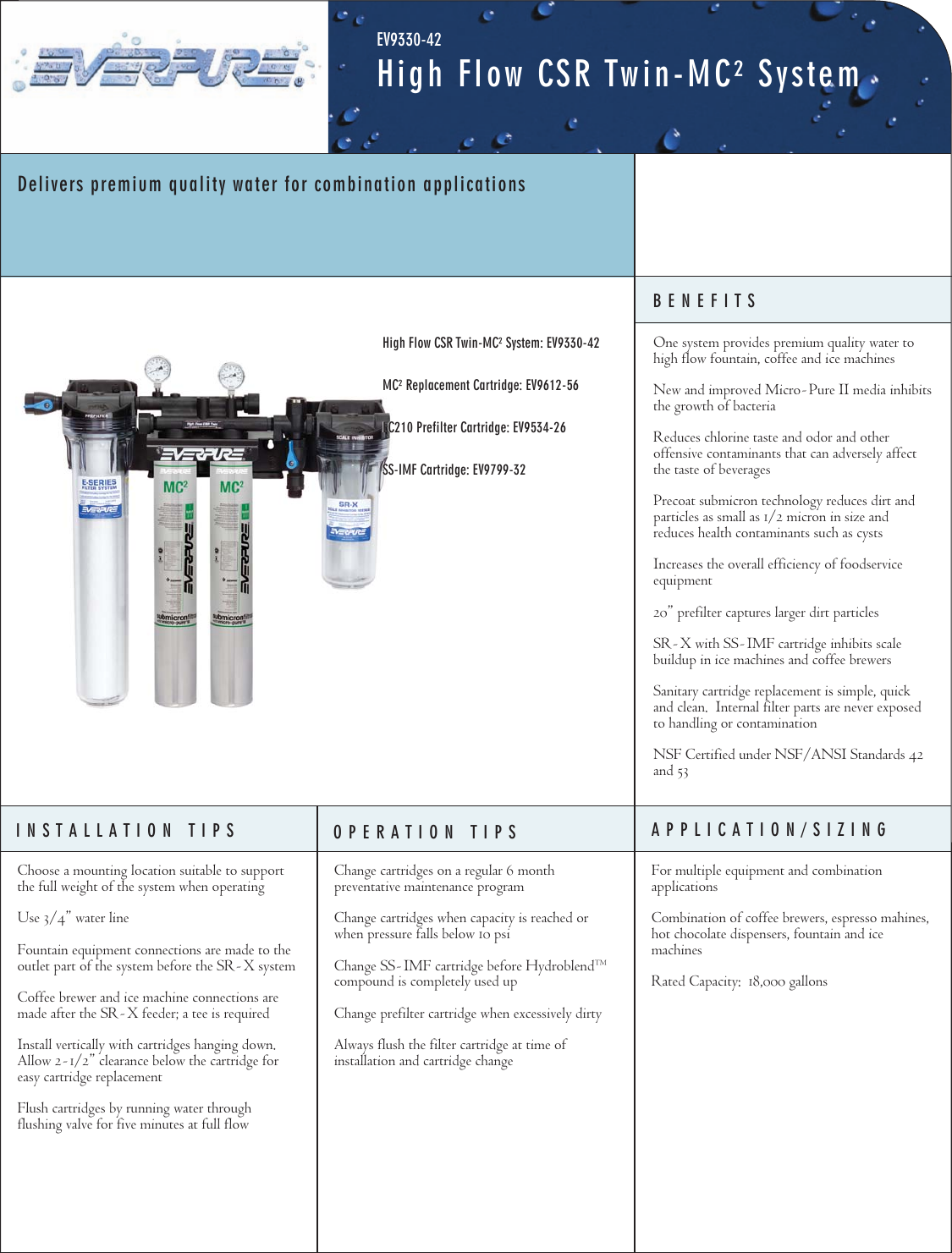 Everpure Coldrink 1 Mc2 System Ev9534 26 Users Manual
