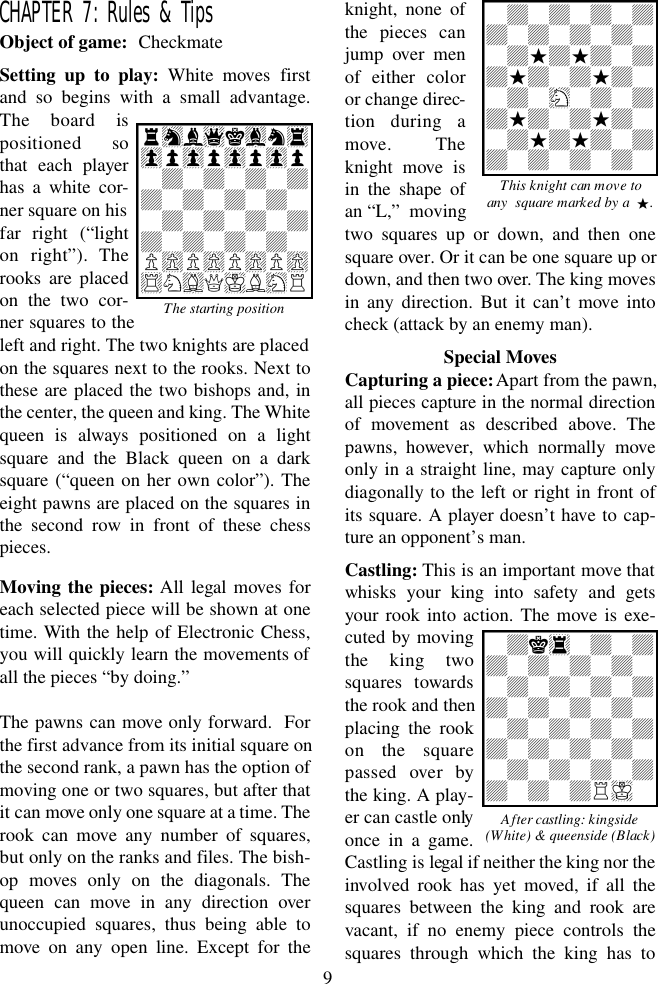 Excalibur Electronic Chess Computer 9 01E 02 Users Manual 901E 4