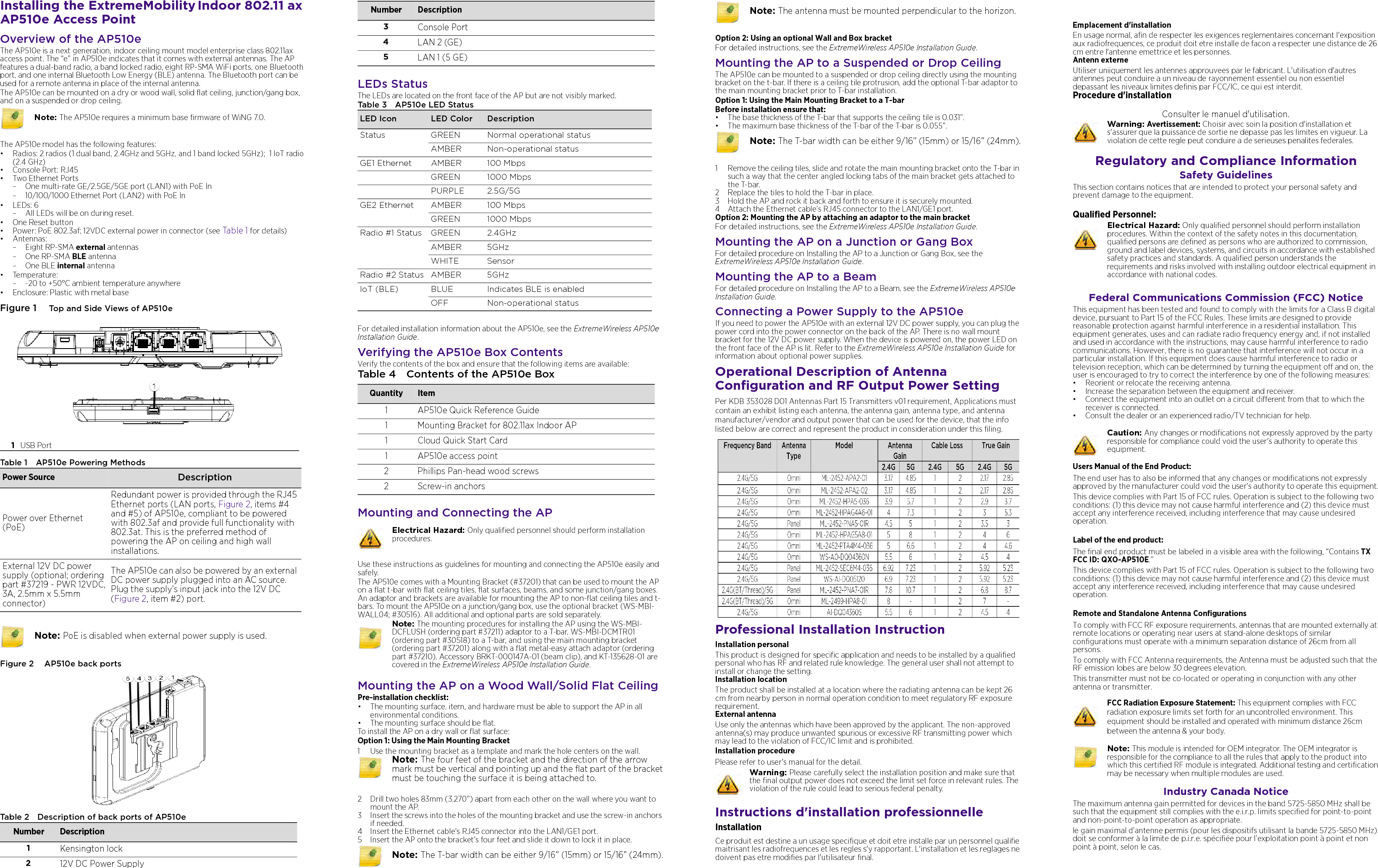 Extreme Networks AP510E 802.11ax Access Point User Manual