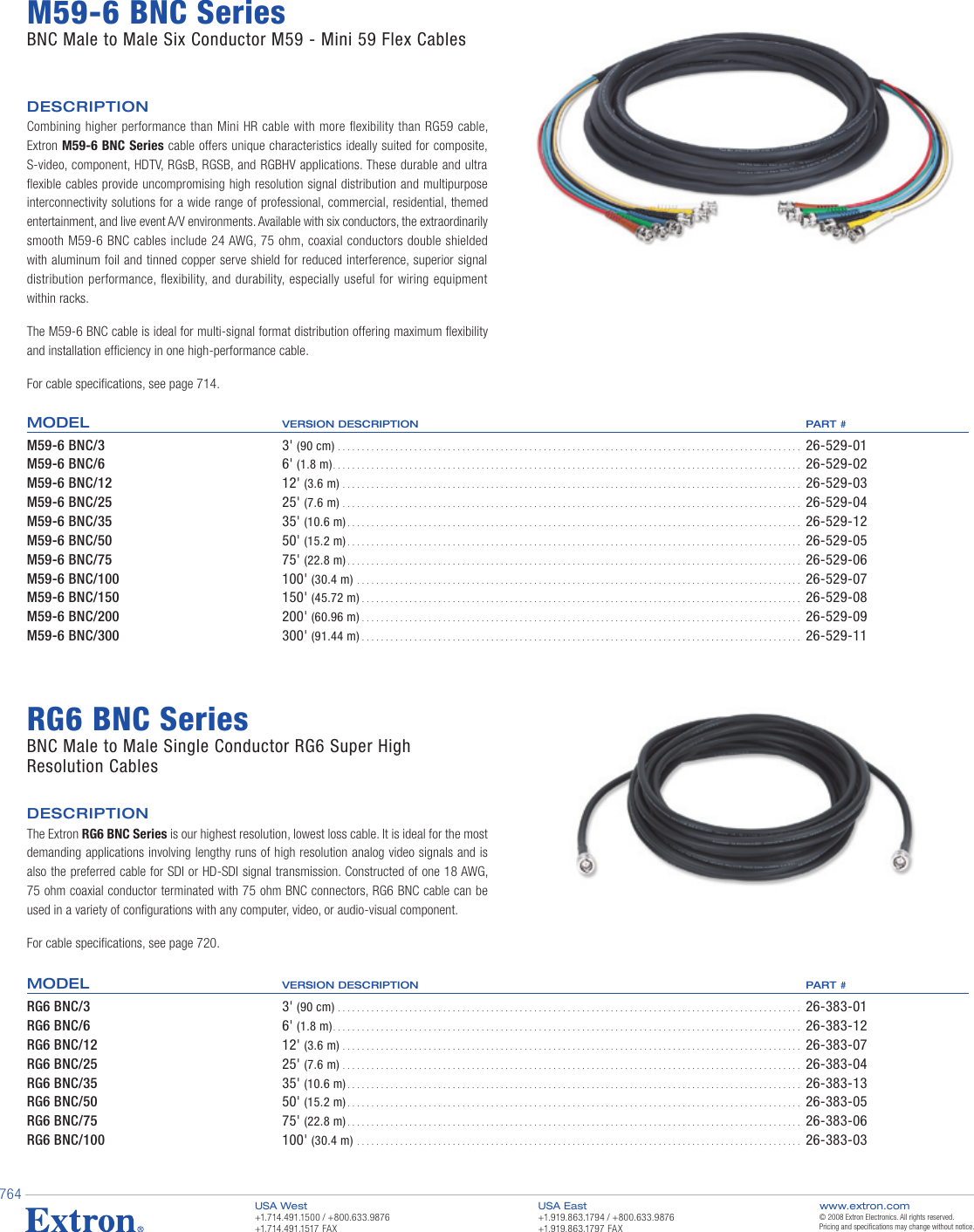 Extron Electronic M59 6 Bnc Users Manual
