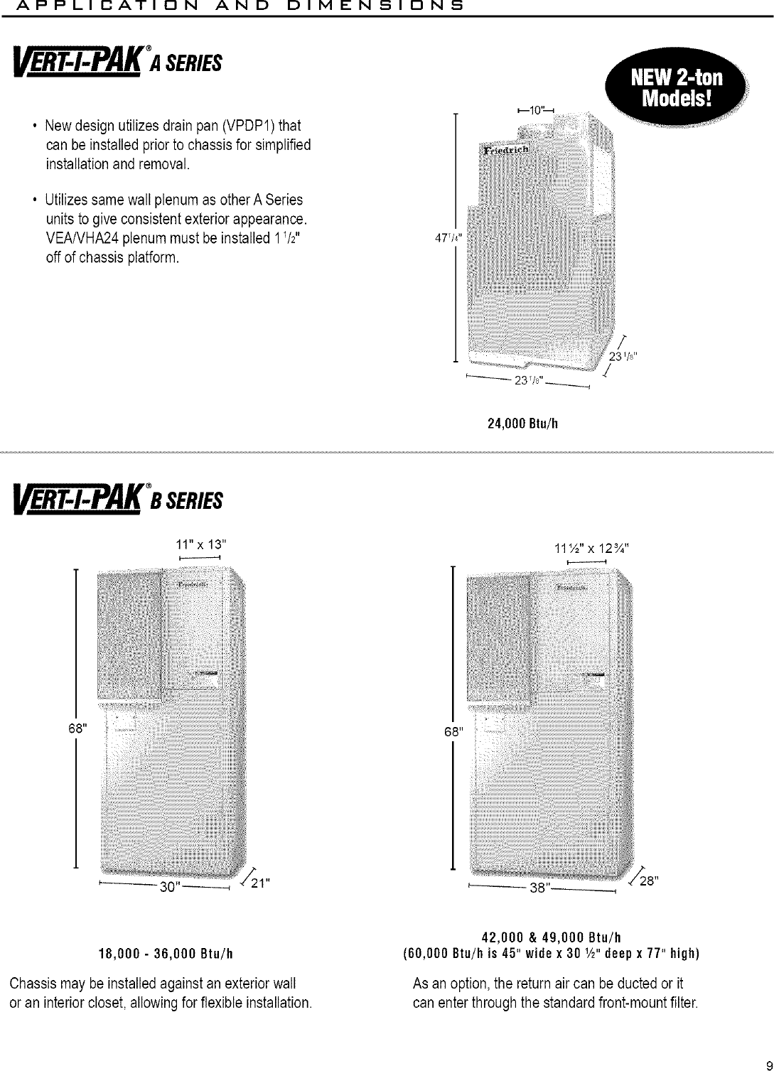 FRIEDRICH Package Units(both Units Combined) Manual L0405265