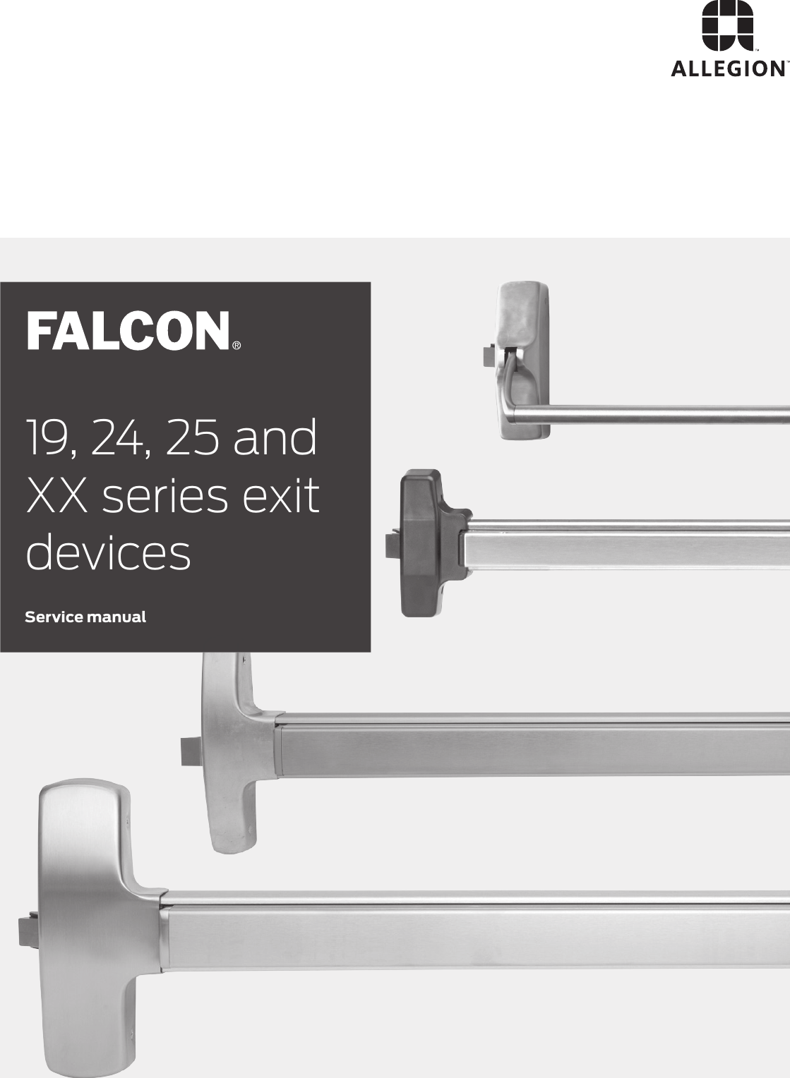 Falcon 19, 24, 25 And XX Series Exit Devices Service Manual 108004
