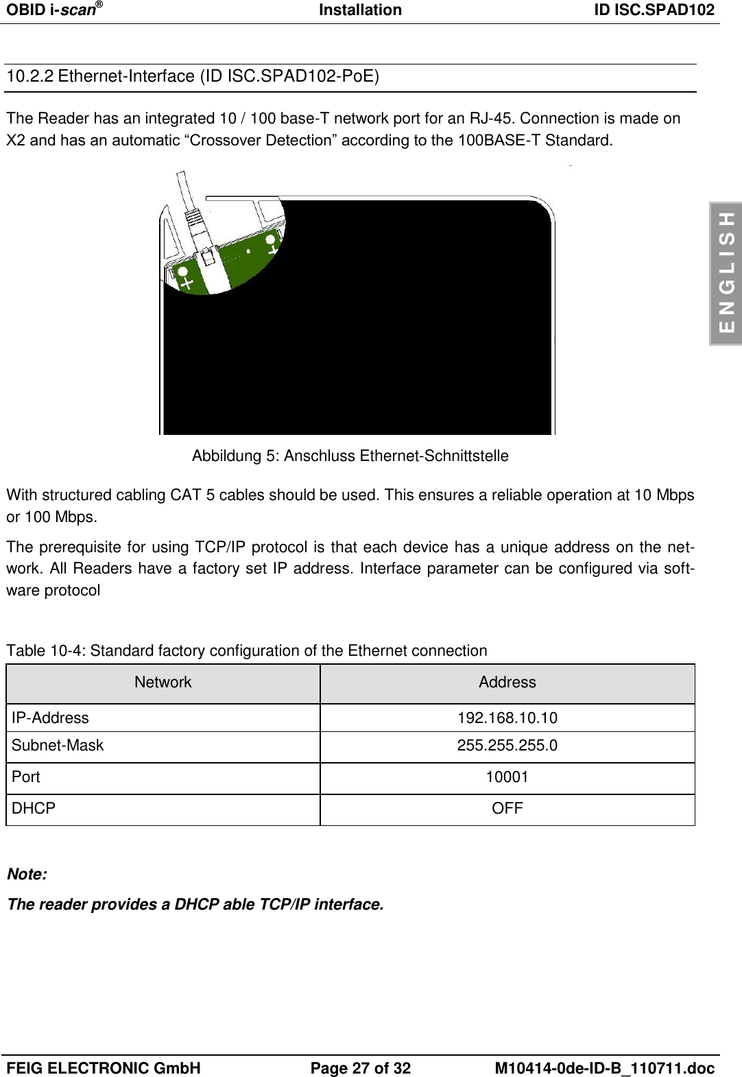Feig Electronic MR102 RFID Reader User Manual Annex No