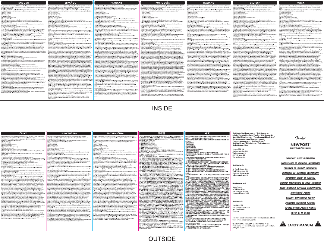 Fender Musical Instruments FBTPR5001 FENDER NEWPORT BLUETOOTH SPEAKER ...