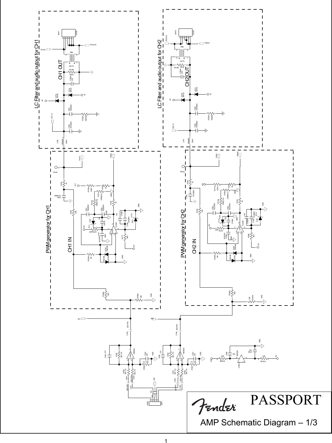 Fender Passport 300 PRO SVC_Man Schematics And Layouts