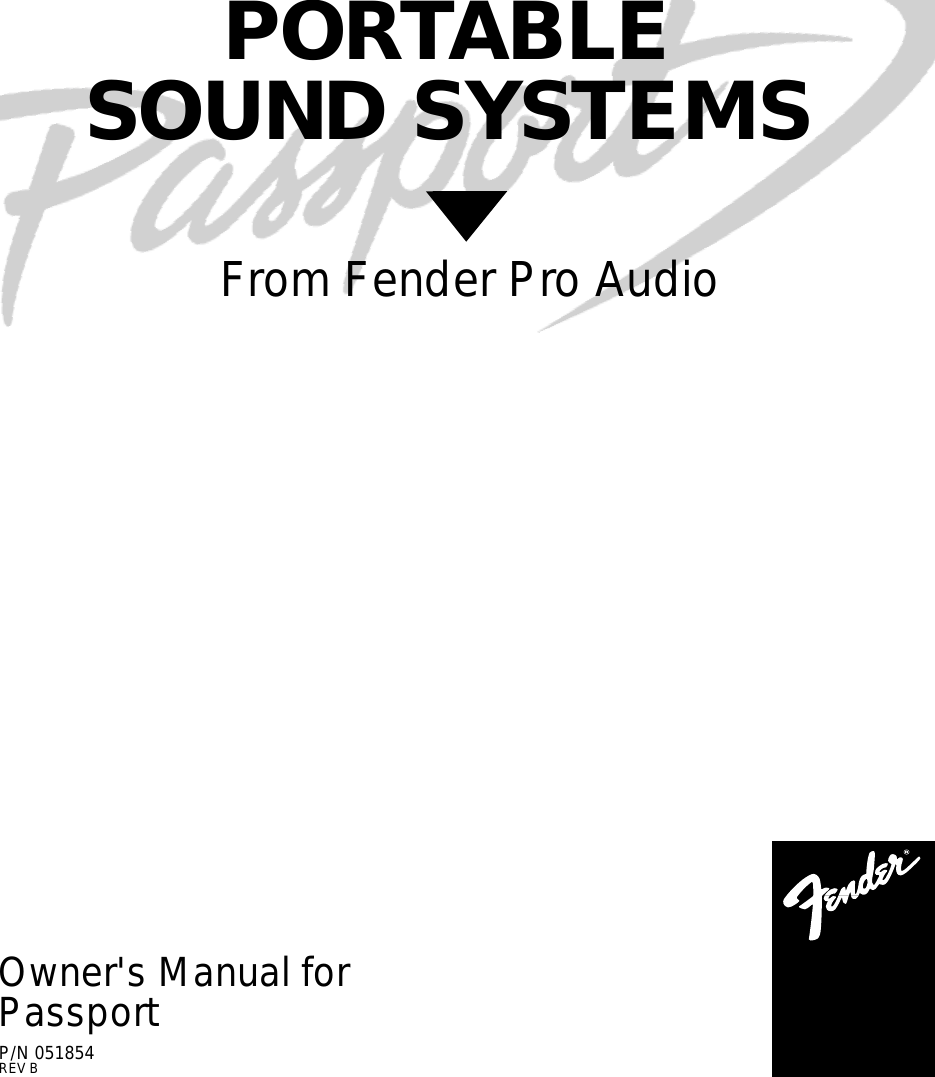 Fender Passport_P250_manual Passport P250 Manual