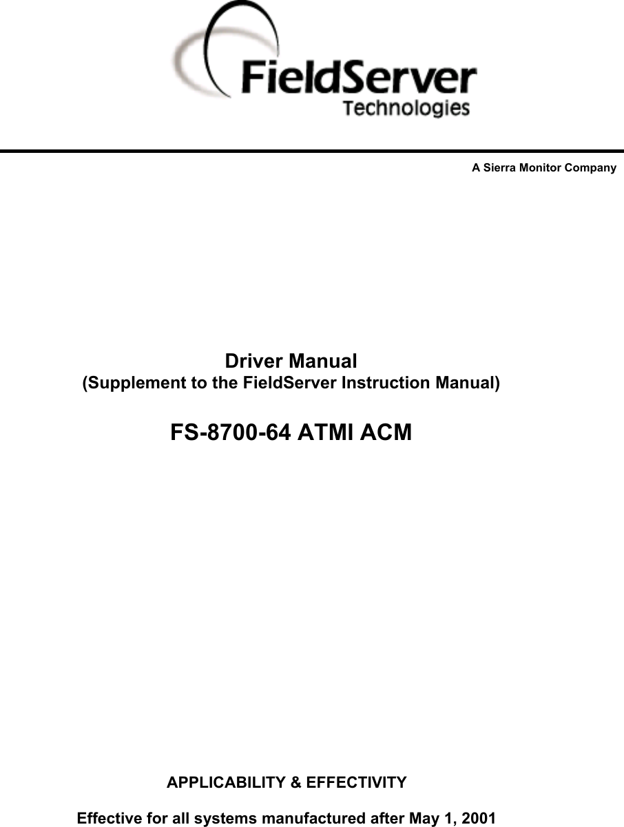 Fieldserver Fs 8700 64 Users Manual 64_ATMI ACM
