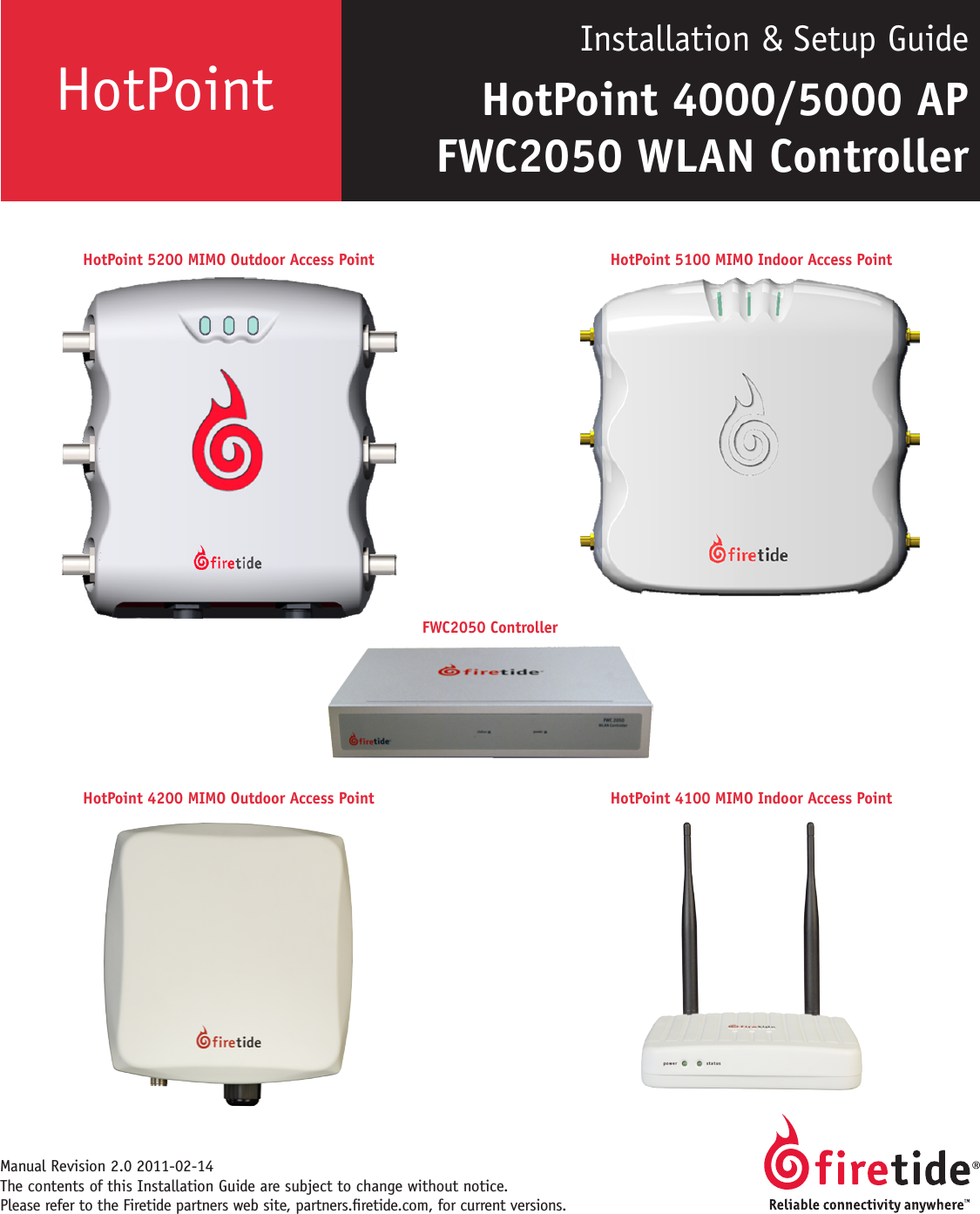 Firetide 4200-1 Hotpoint 4200 Access Point, FWB-102 and FWB-105 User ...